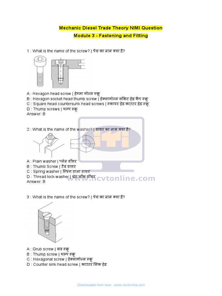Module 3 - Fastening and Fitting | PDF