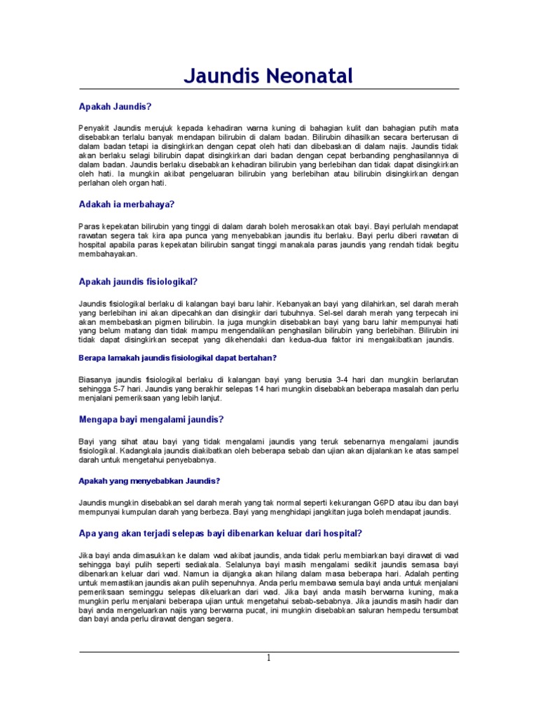 Jaundis Neonatal | PDF