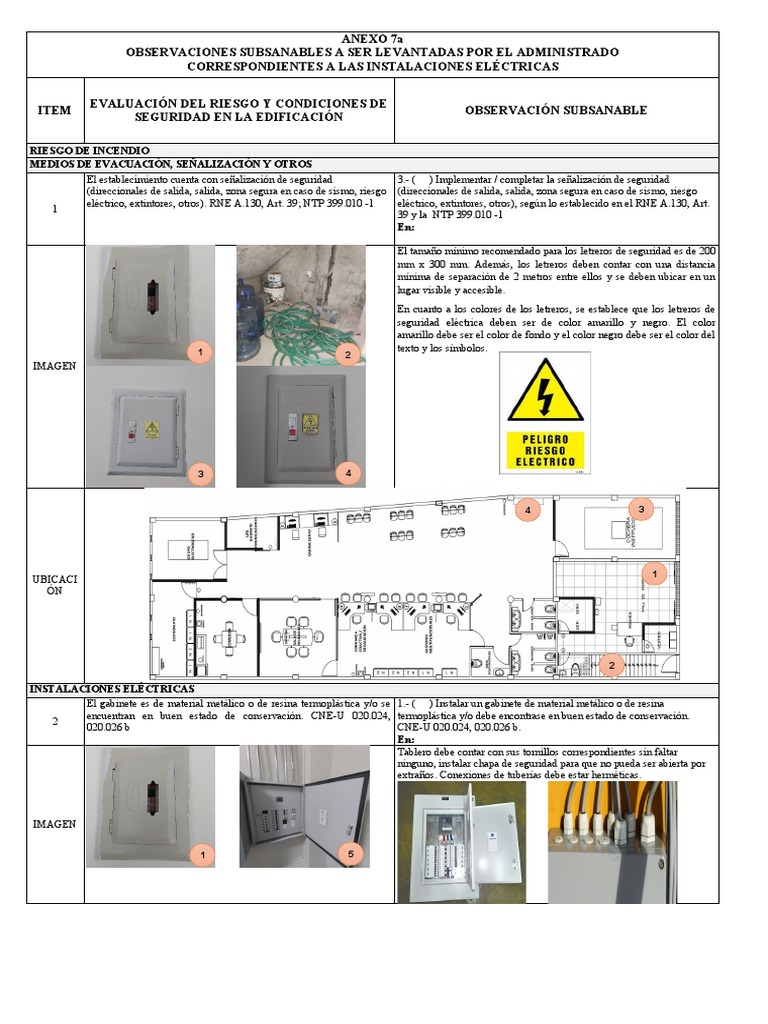 ANEXO 7a OBSERVACIONES ELECTRICAS-2 | PDF | Enchufes y tomas de corriente alterna | Ingeniería ...