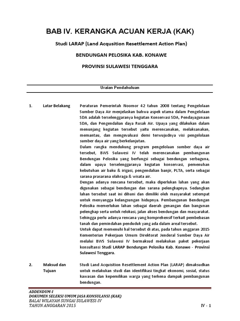04.bab-Iv (Kerangka Acuan Kerja) | PDF