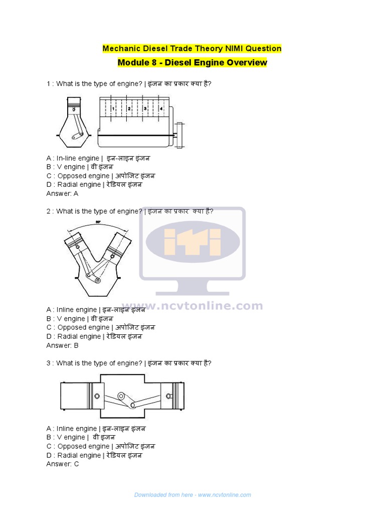 Module 8 - Diesel Engine Overview | PDF