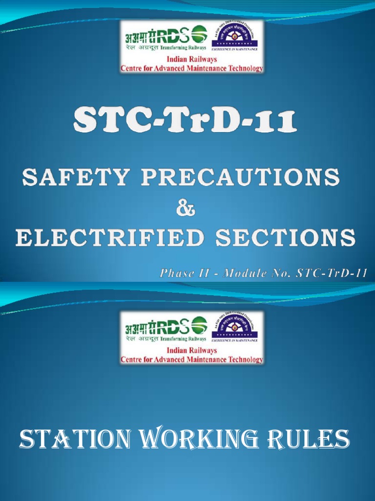 STC-TrD-11 - Safety Precautions and Electrified Sections | PDF ...
