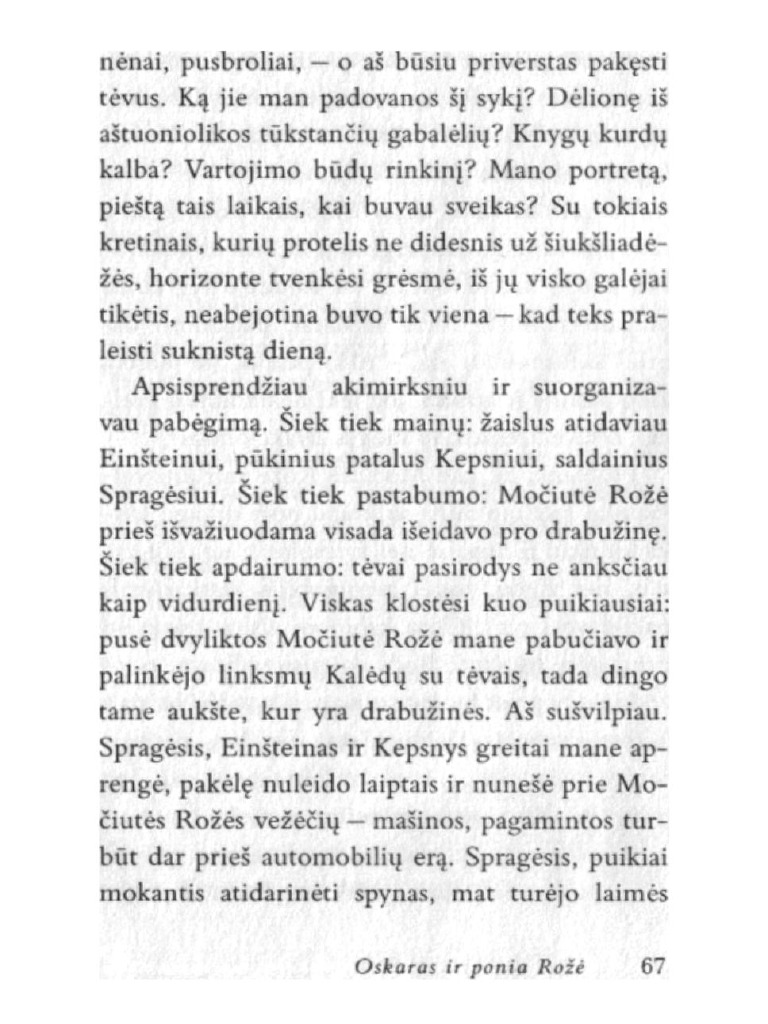 Eric Emmanuel Schmitt. Oskaras Ir Ponia Rožė | PDF