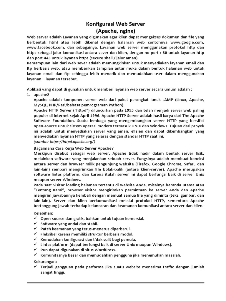 Konfigurasi Web Server | PDF