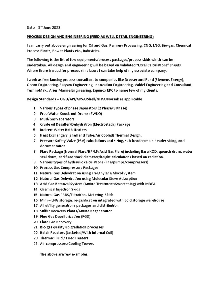 Process Design and Engineering | PDF