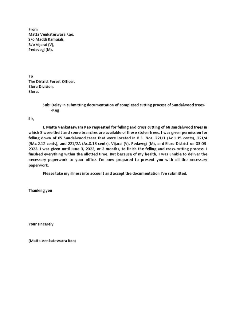 Sandalwood Tree Felling Documentation Submission | PDF | Law | Home ...