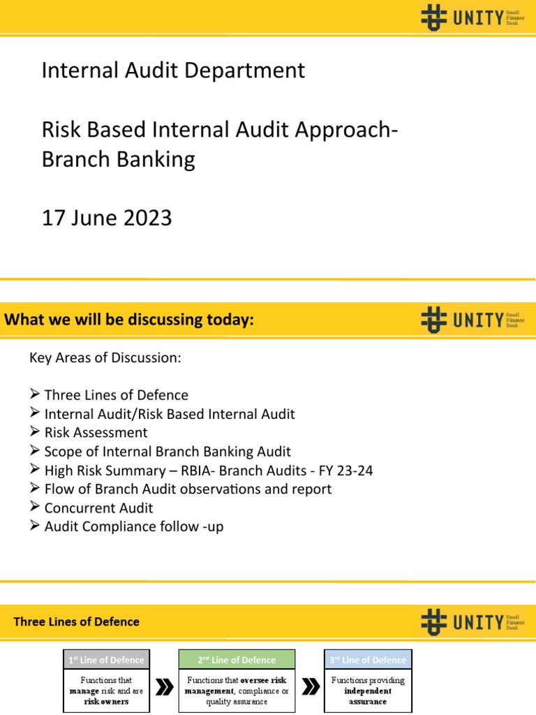 Risk Based Audit Approach For Branch Banking Team-CBH | PDF | Internal ...
