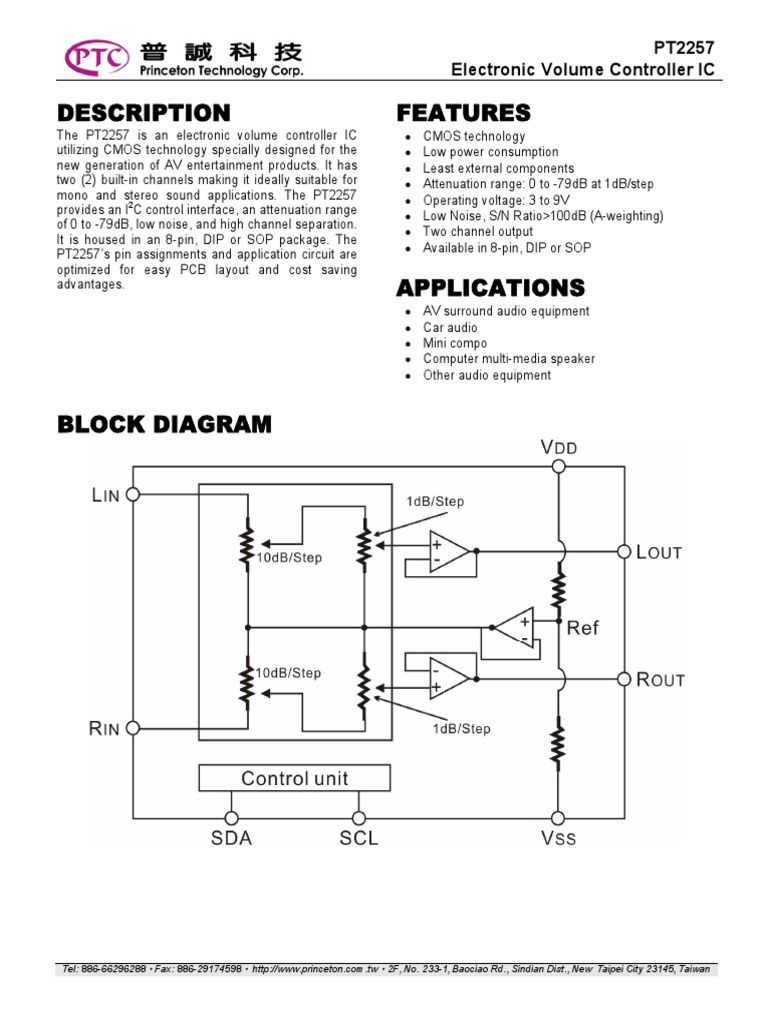 PT2257 Electronic Volume Control | PDF | Electrical Engineering ...
