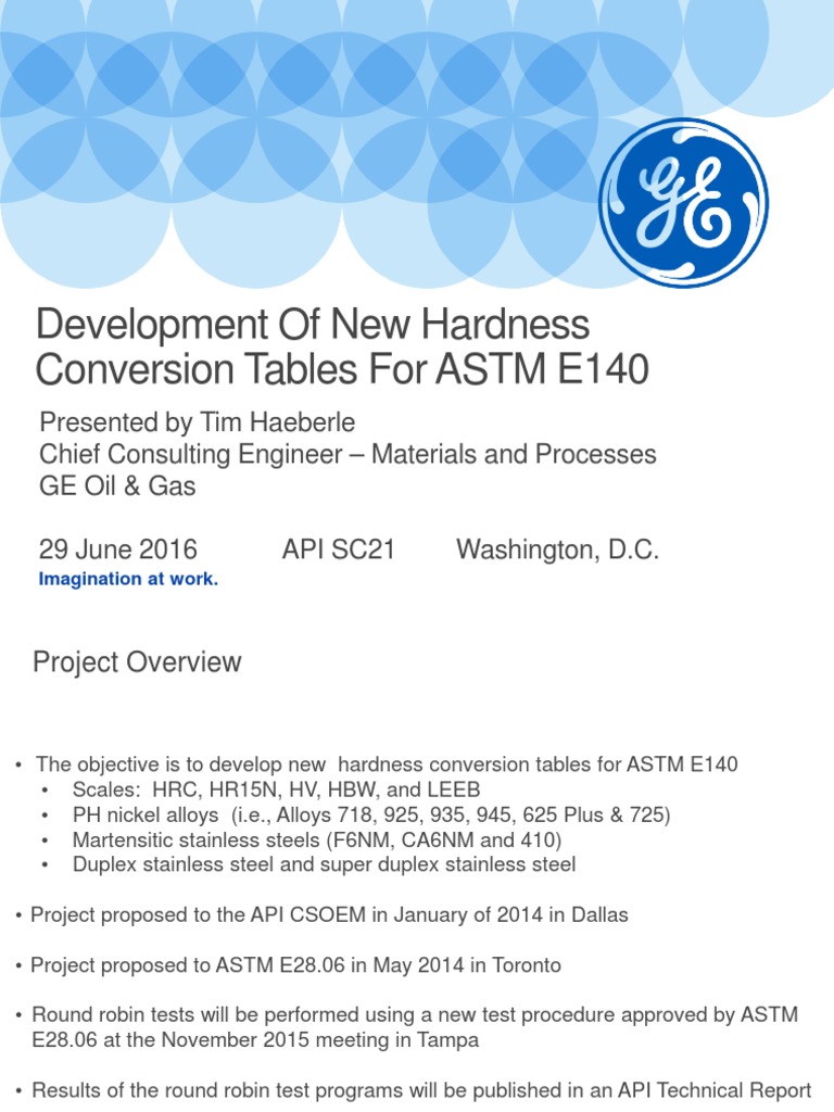 Attachment 6fii - Materials 3 ASTM E140 Conversions Haeberle R0 | PDF ...