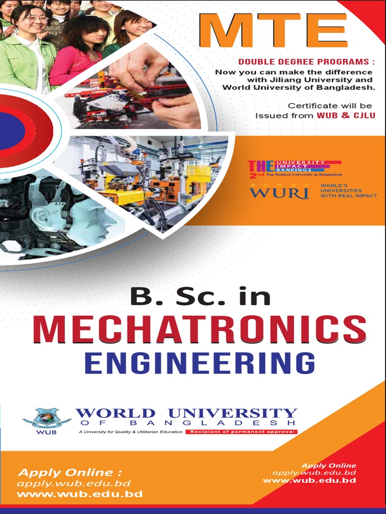 B. Sc. In: Mechatronics | PDF | Engineering | Mechatronics
