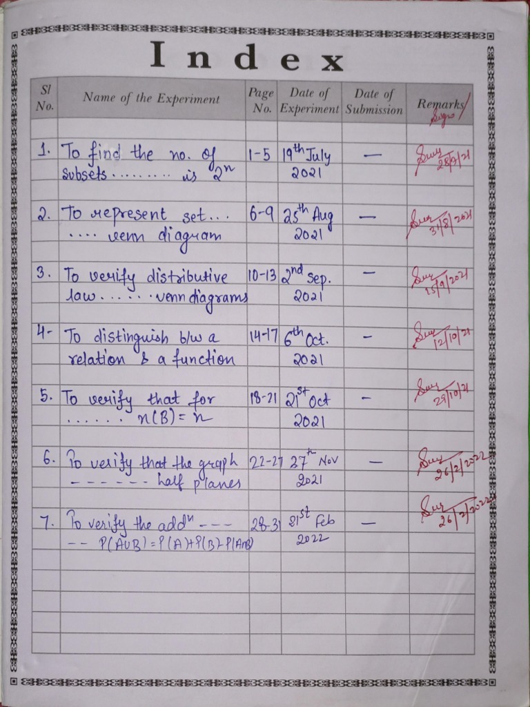 Maths Practical File Work | PDF