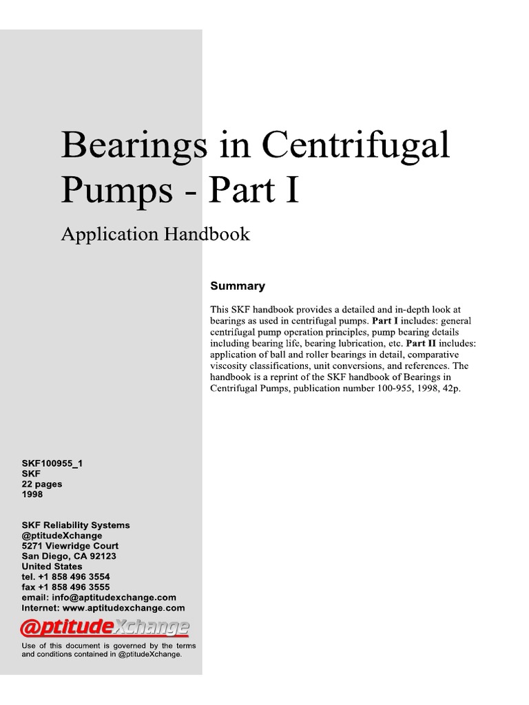 Bearings-Part I SKF | PDF