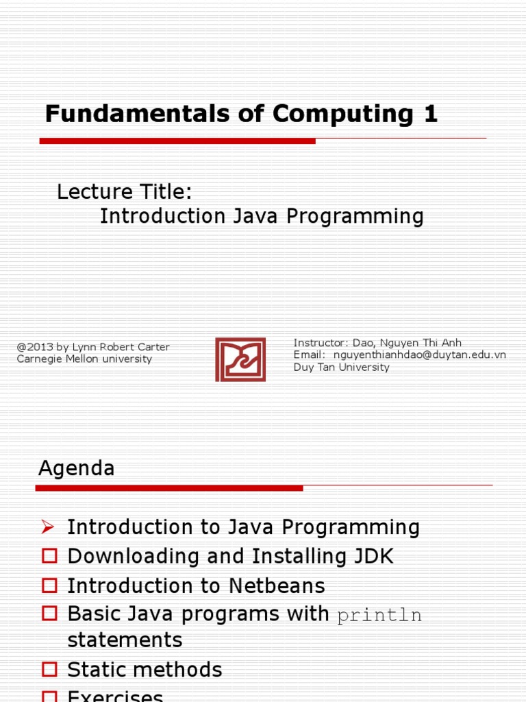 Lecture 02 2 Datatype Variables Operators Expressions Pdf Java
