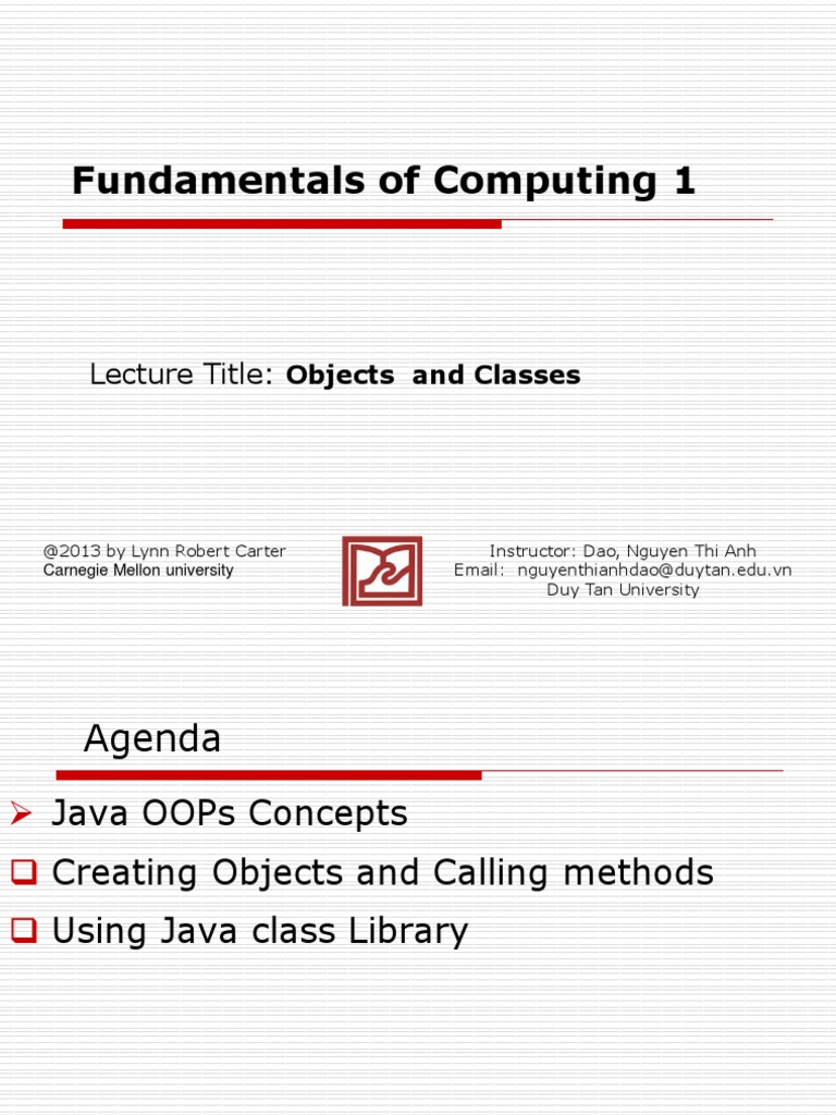 Java OOP Concepts: Classes & Objects | PDF | Object Oriented ...