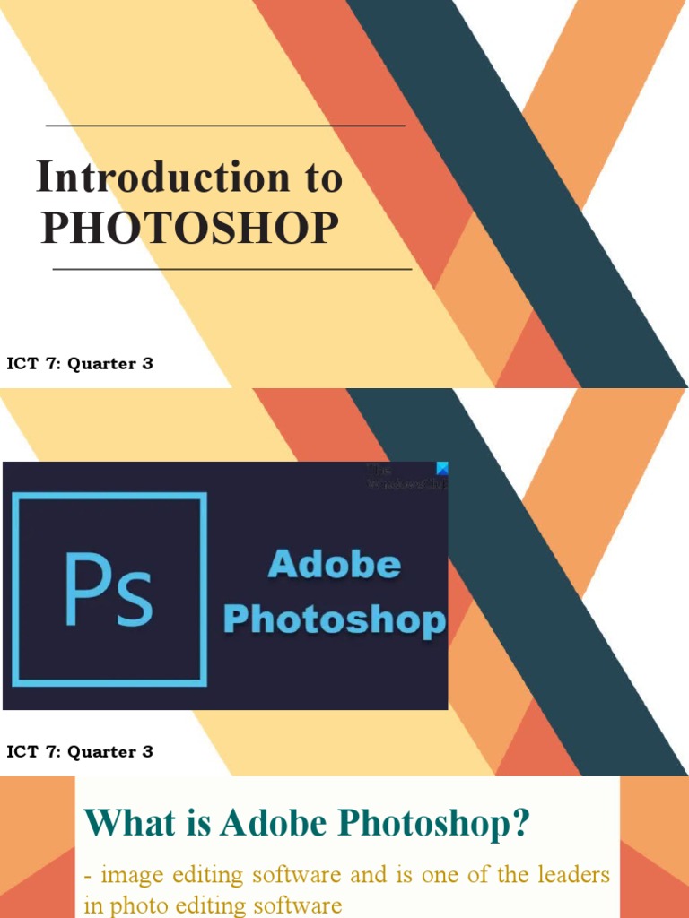 Introduction To Photoshop | PDF | Adobe Photoshop | Image Editing
