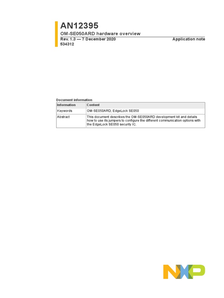 AN12395 | PDF | Electronic Engineering | Electricity