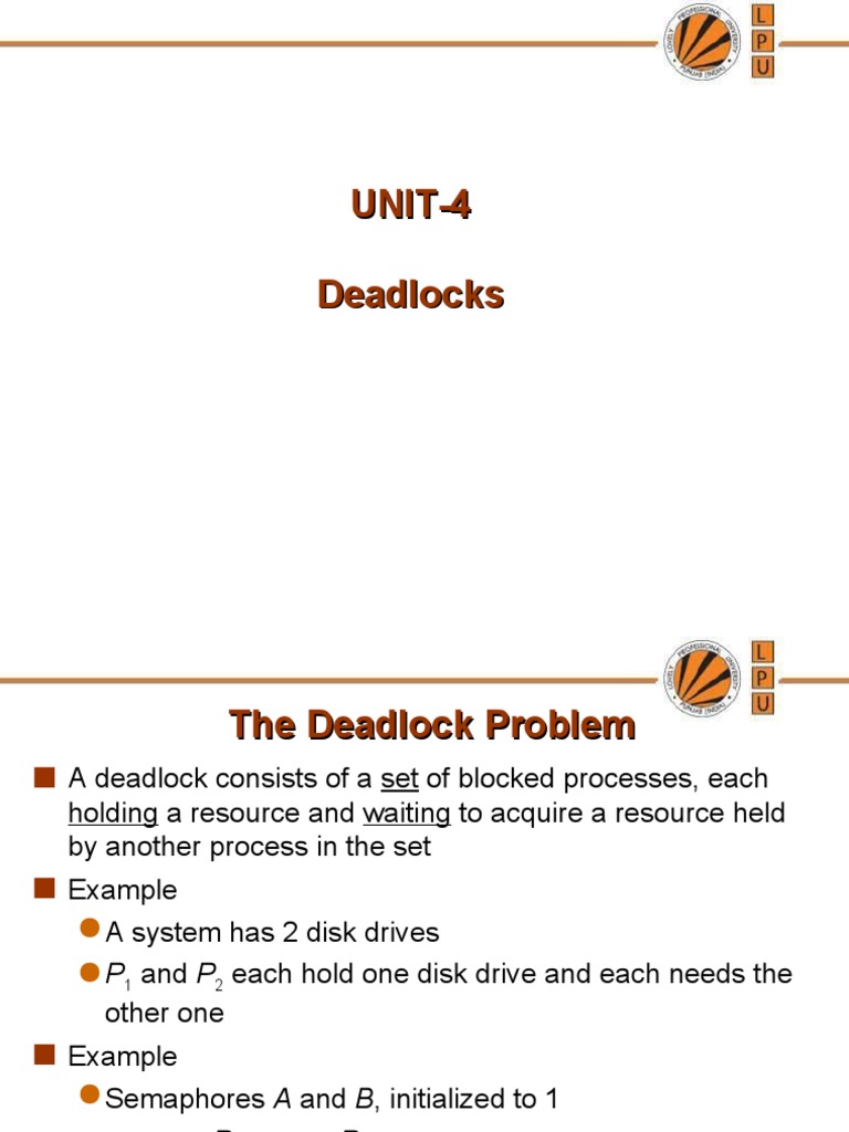 Unit4 Deadlocks Pdf Process Computing Concurrent Computing 6539