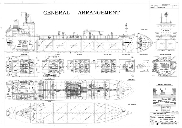 GA Plan - Ab Paloma 13dwt Jinse Shipyard | PDF