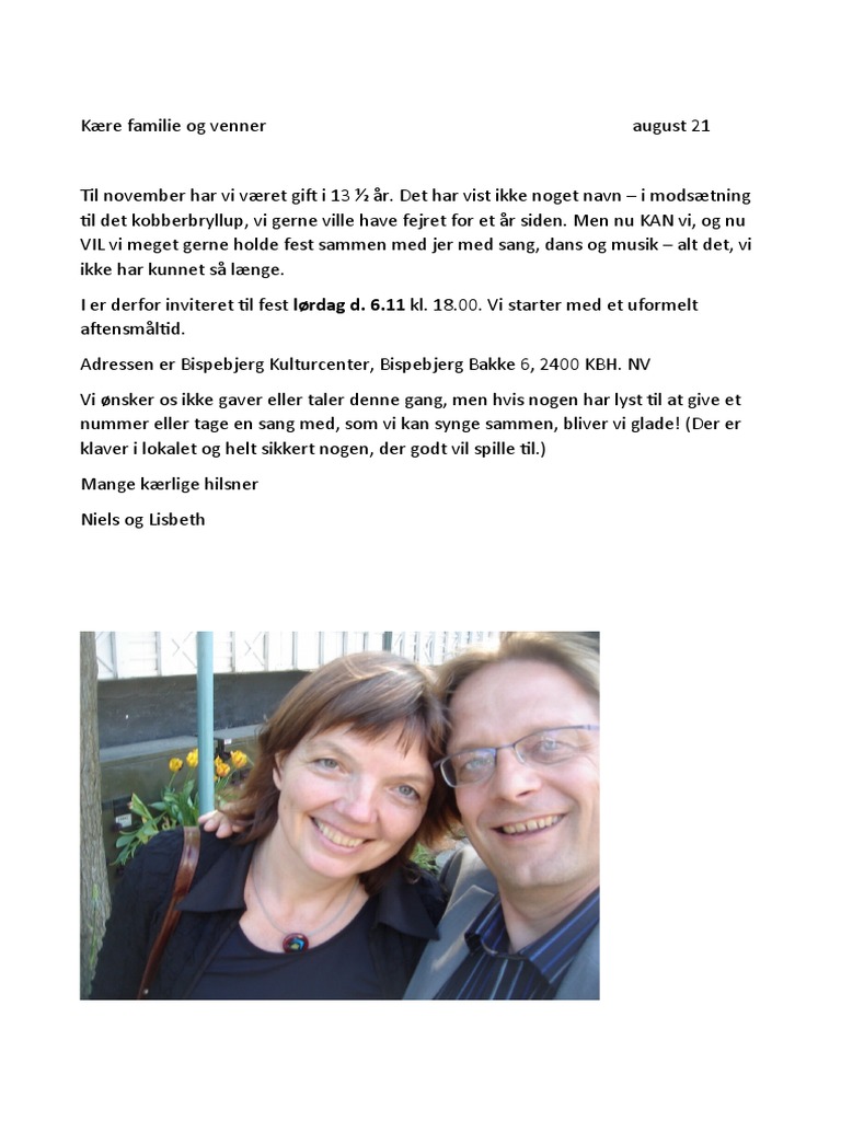Forslag Til Invitation | PDF