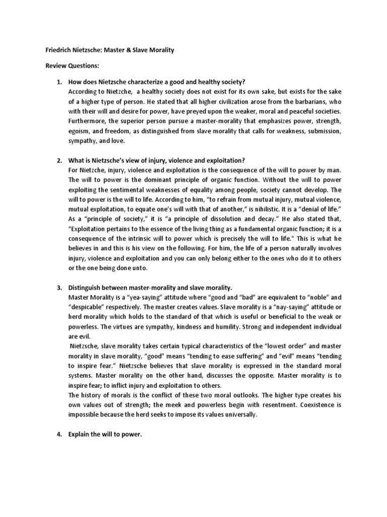 Master and Slave Morality | Friedrich Nietzsche | Morality