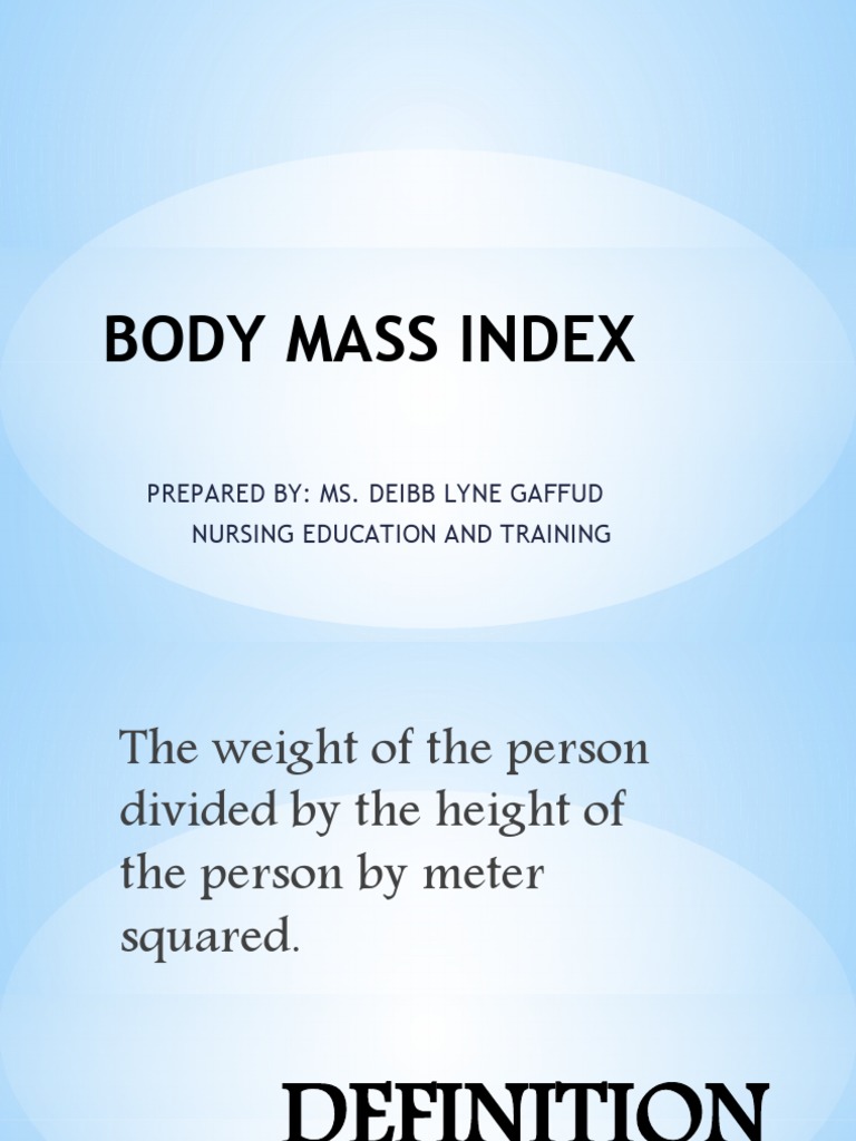 Body Mass Index | PDF