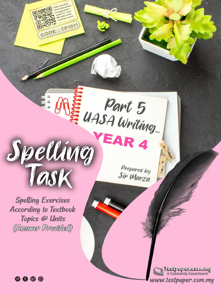 English Uasa Writing Part 5 - Spelling Task Year 4 01 | PDF | Insects | Fly