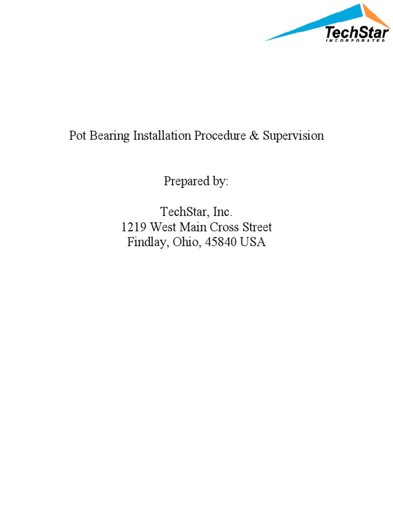 Pot Bearing Installation Procedure & Supervision | PDF | Prestressed ...