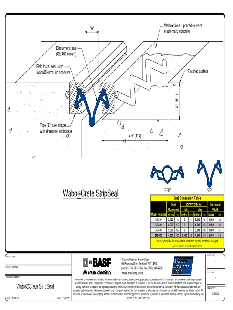WaboCreteStripSeal E-300-500 C2052001 PDF | PDF