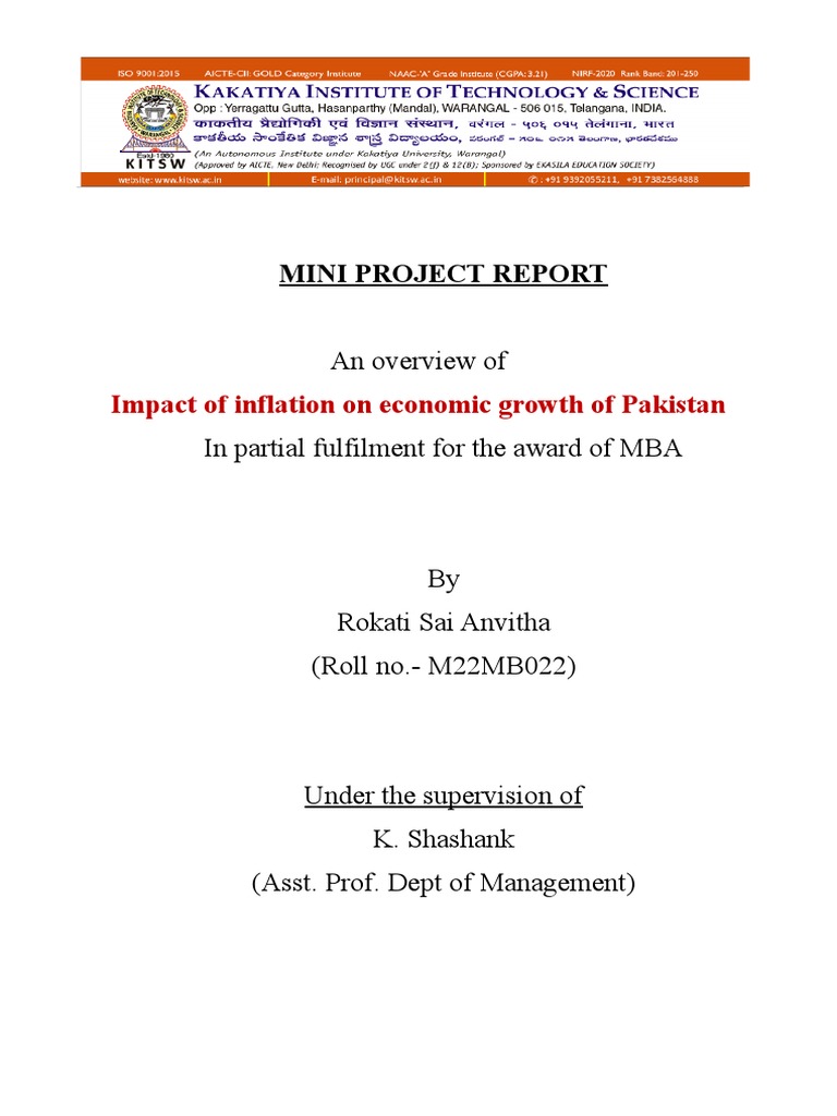 Mini Project Report | PDF | Inflation | Economic Growth