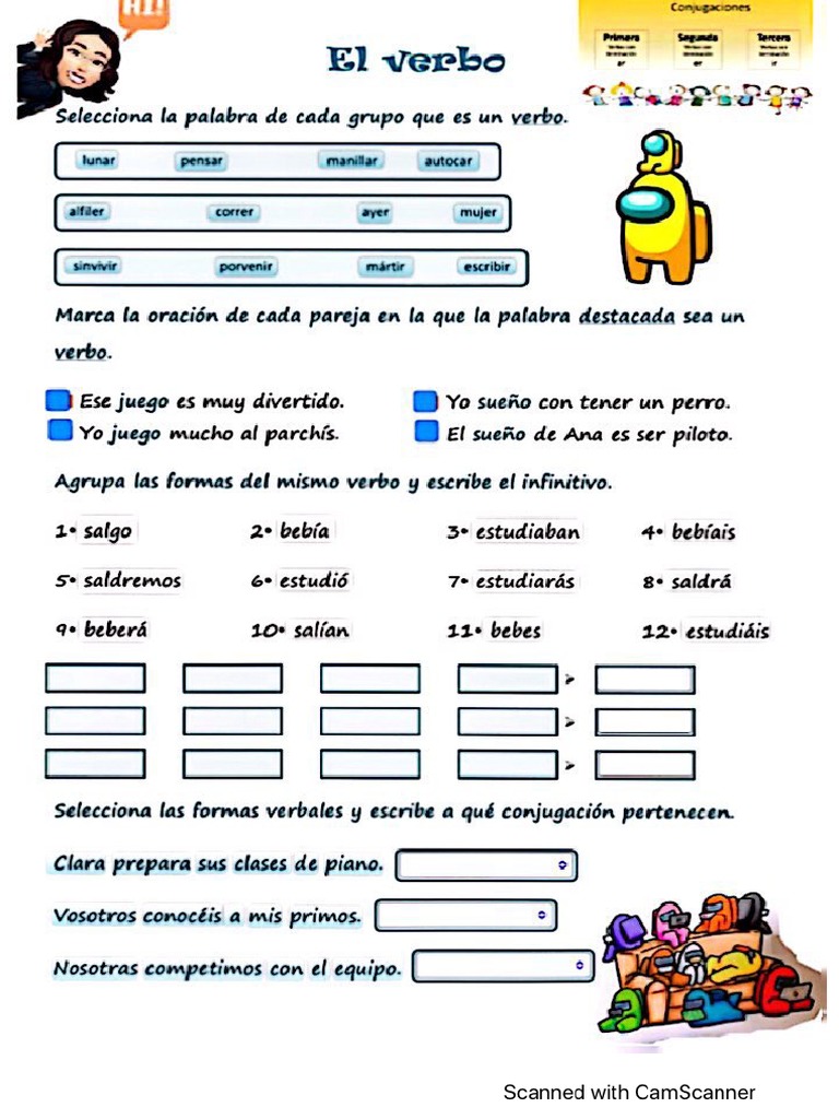 El Verbo Lengua 3 Primaria | PDF