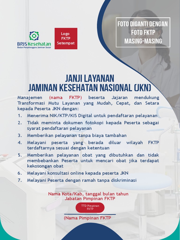 janji pelayanan FKTP- poster A5 | PDF