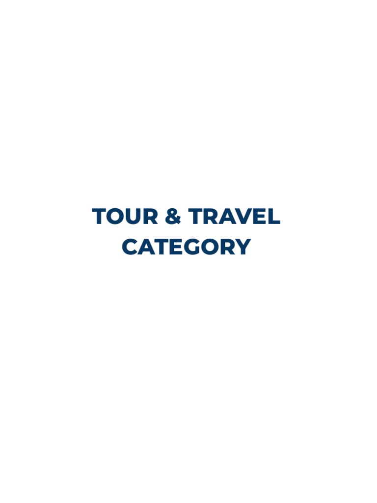 Tour & Travel Portofolio | PDF