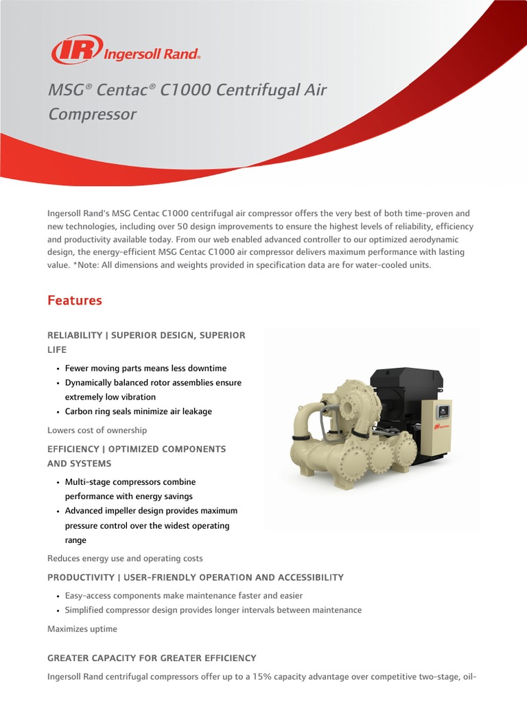 c1000 Centrifugal Air Compressor 23581 - Enpdf | PDF | Gas Technologies | Mechanical Engineering