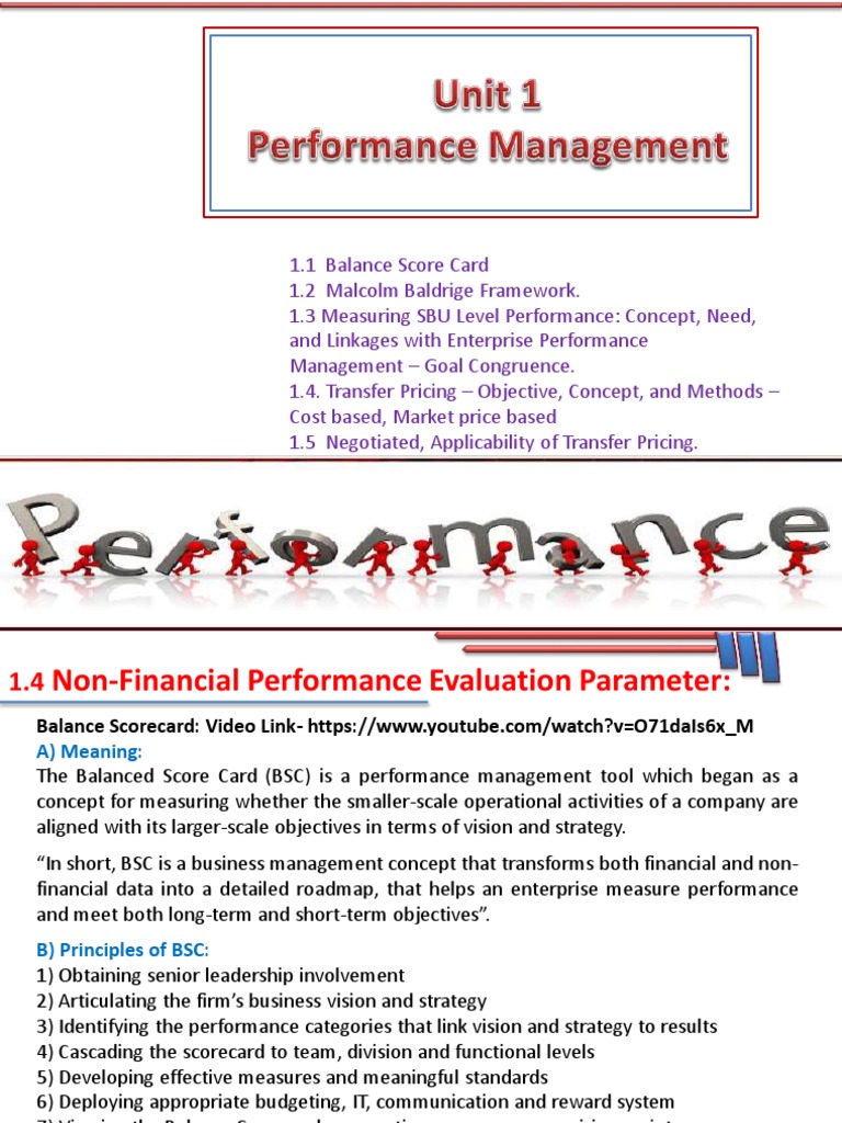 Performance Evaluation Frameworks Overview | PDF | Strategic Management ...