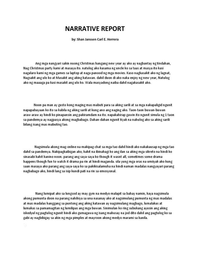 Narrative Report | PDF