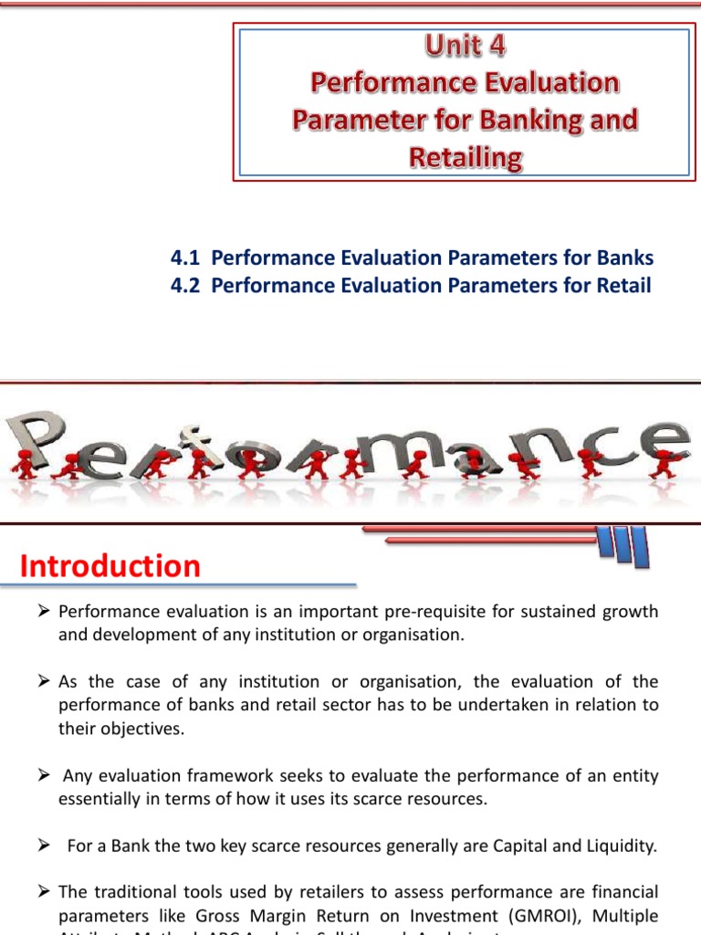 Bank Performance Evaluation Parameters | PDF | Banks | Finance & Money ...