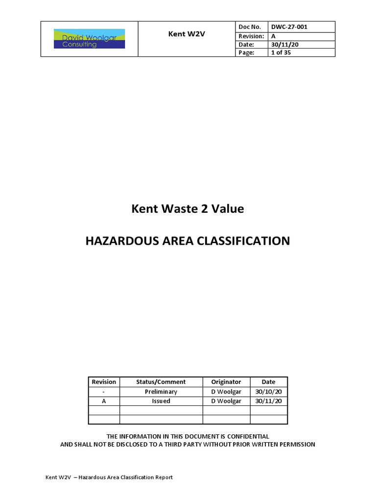 Sample of Hazardous Area Classification | PDF | Biogas | Anaerobic ...