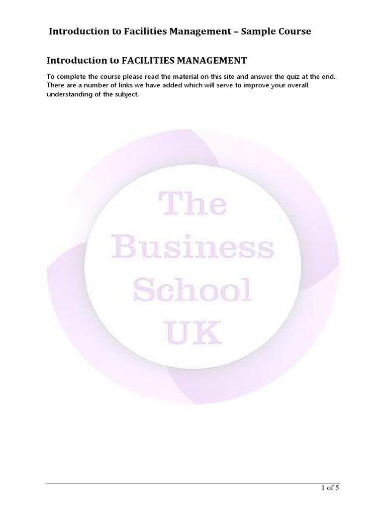 Intro To Fm Learning Materials Sample Course Download Free Pdf Economies