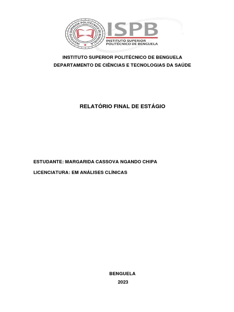 ISPB RELATÓRIO 2023 CHIPA Versão Final - 043457 | PDF | Hospital | Ágar