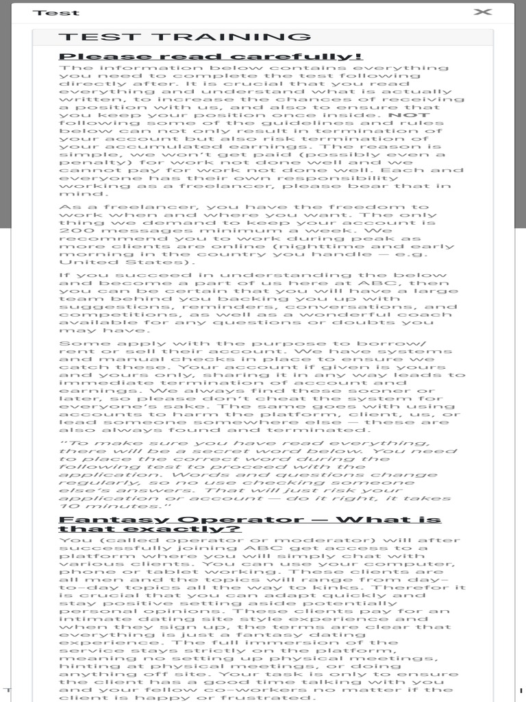 ABC Online Chat Freelancer Application | PDF | Online Chat | Computing