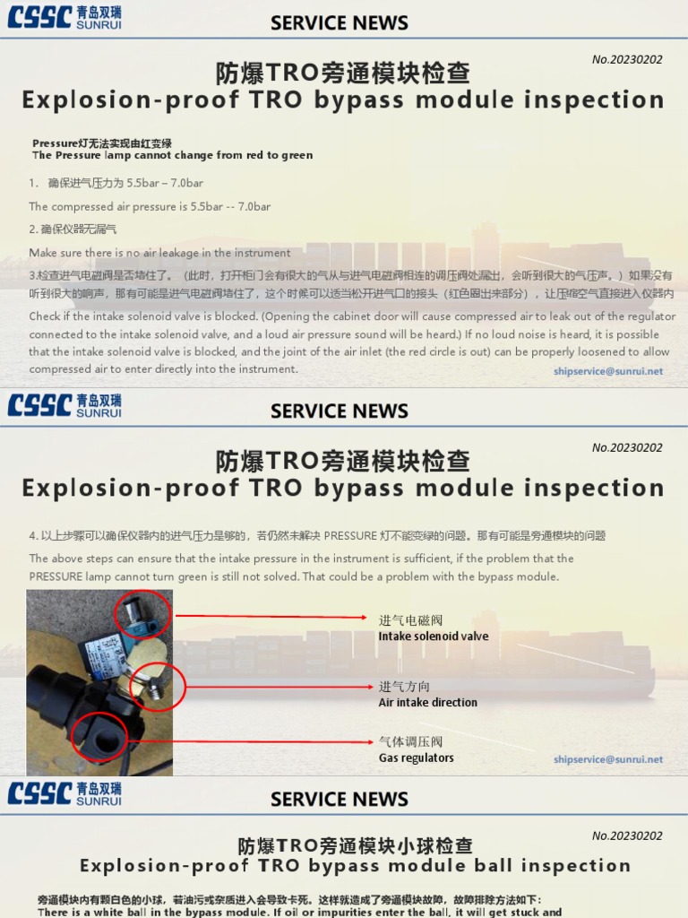Explosion Proof TRO Bypass Module Inspection20230202 | PDF | Valve ...