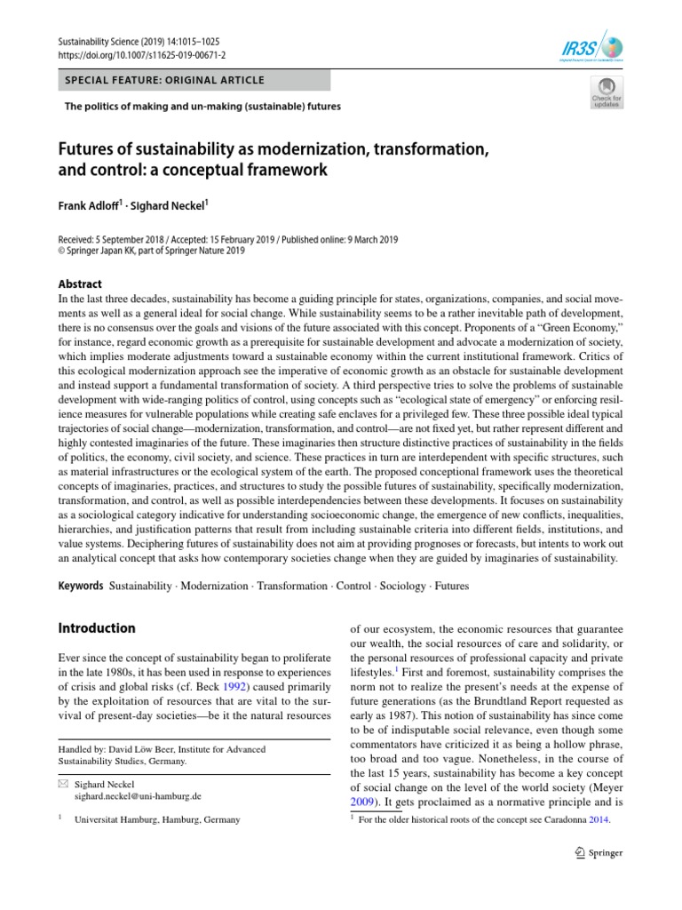 Adloff - Neckel - Futures of Sustainability As Modernization ...