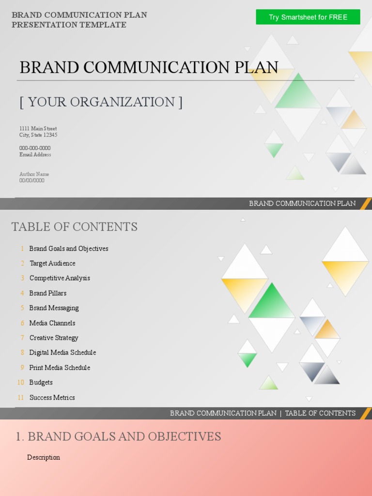 Brand Communication Plan Template | PDF | Mass Media | Brand