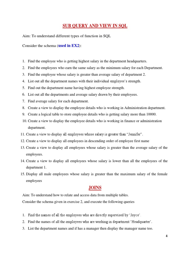 DBMS Lab Ass 3 QP | PDF | Sql | Databases DBMS Lab Ass 3 QP | PDF | Sql | Databases