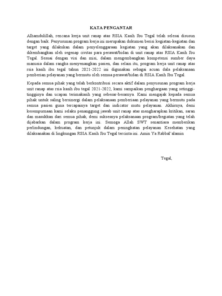 Program Kerja Perina | PDF