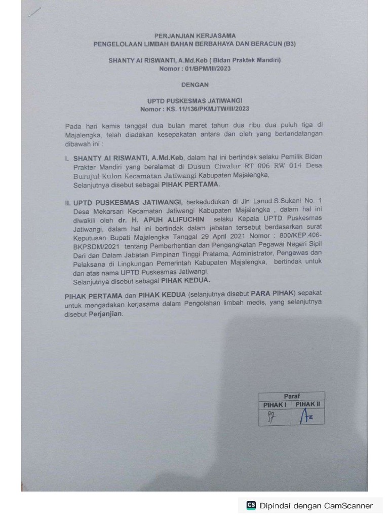 Mou Pengolahan Limbah 1 Compressed Pdf