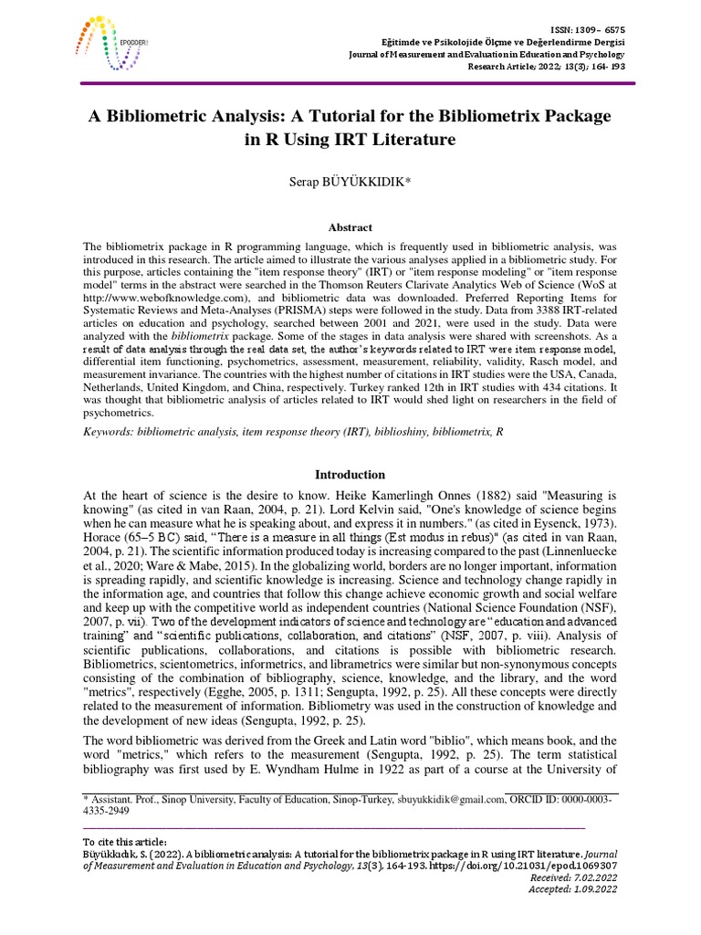 BIBLIOMETRIC | PDF | Publishing | Methodology