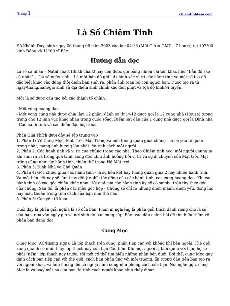 Chiem Tinh Hoc | PDF