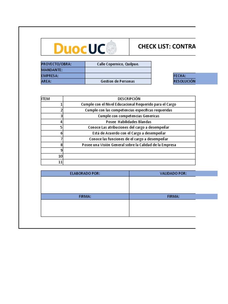 Checklist Contratos | PDF