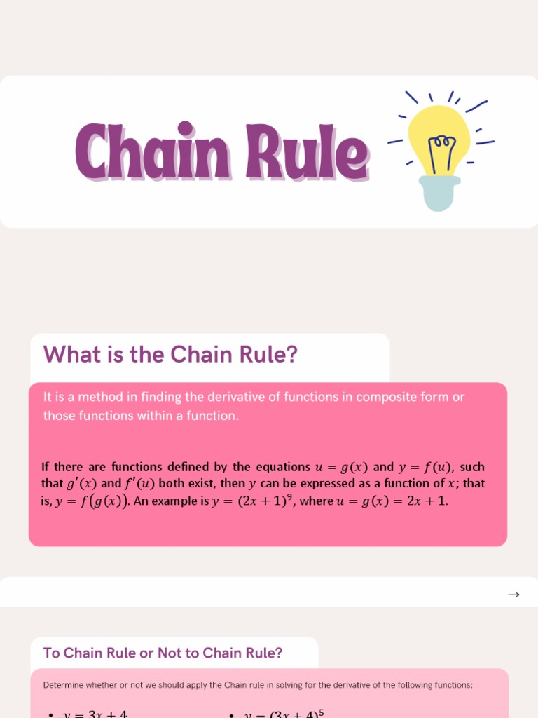 Chain Rule | PDF | Function (Mathematics) | Subtraction